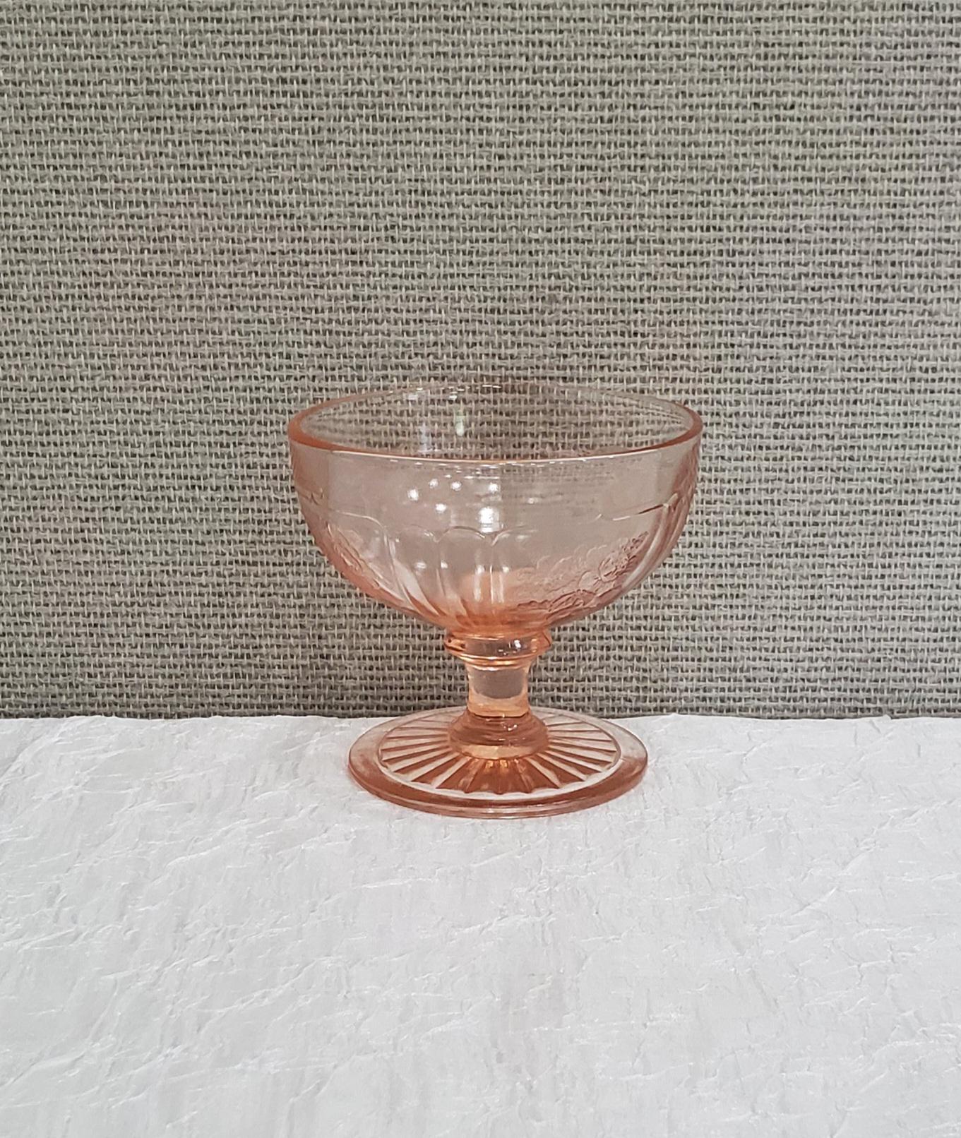 Mayfair Open Rose Pink Glass Footed Sherbet Dish, 1930s - Etsy