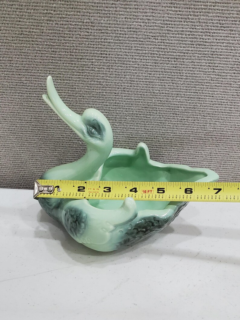 Vintage Hull Pottery Duck Planter: Mint Green Goose Decor - Etsy
