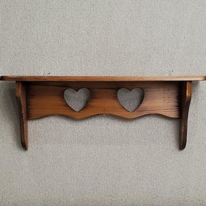 Vintage Wooden Heart Shelf: Wall Decor With Cut-outs - Etsy