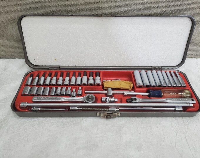 Vintage Craftsman 1/4 Drive Socket Set in Steel Box - Etsy