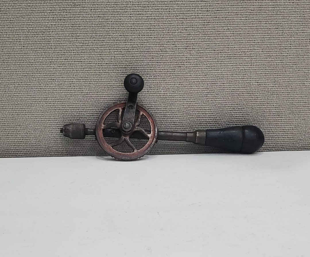 Vintage Hand Crank Drill: Functional Antique Tool - Etsy