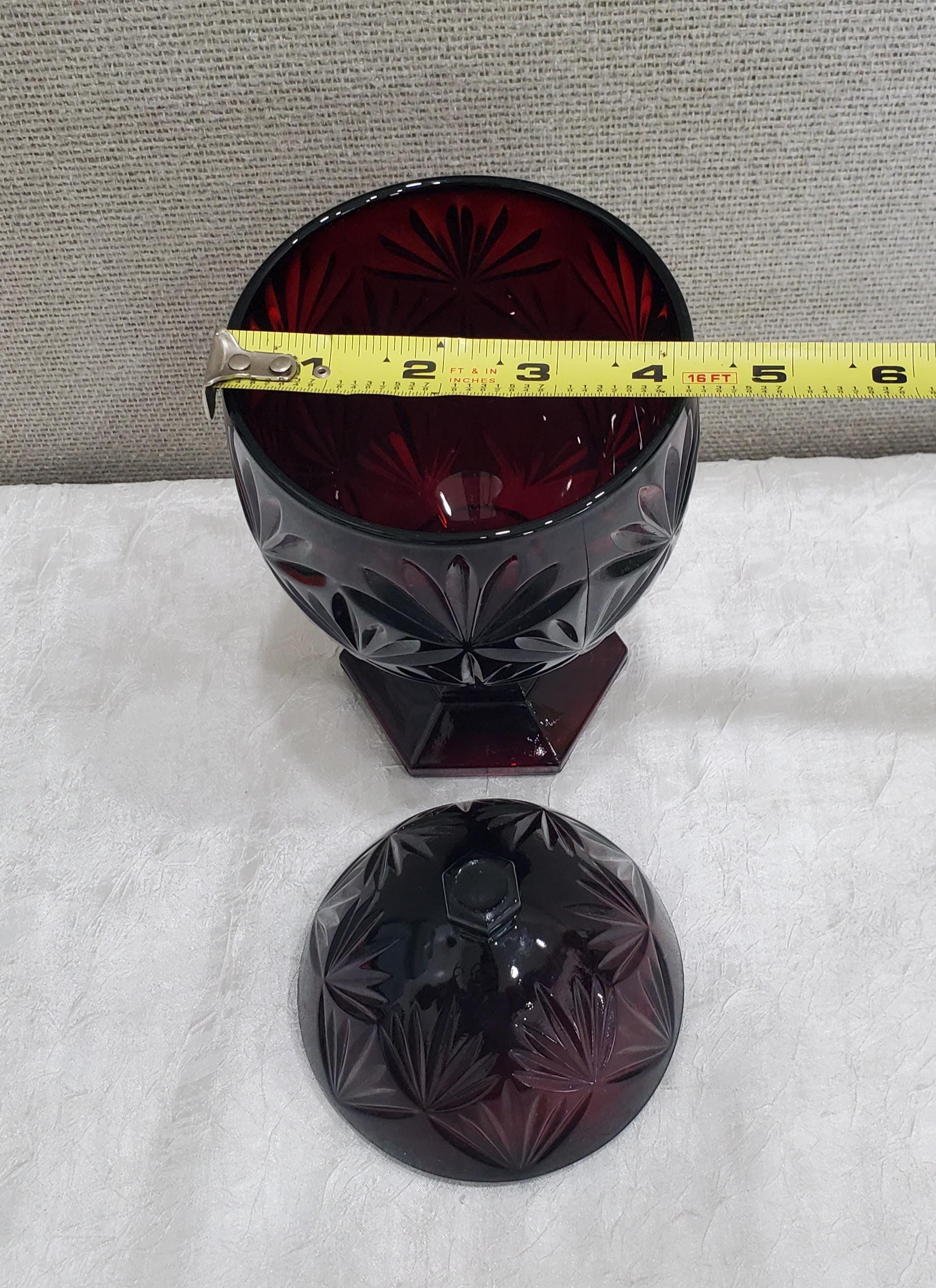 Vintage Ruby Red Luminarc Candy Dish: Cristal D'arques Pedestal Egg - Etsy