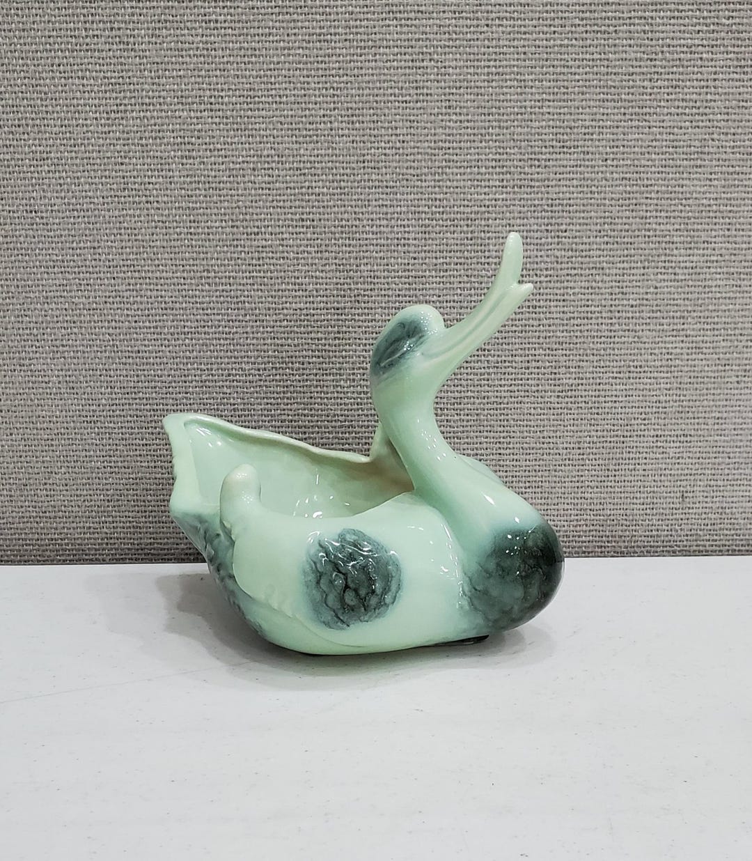 Vintage Hull Pottery Duck Planter: Mint Green Goose Decor - Etsy