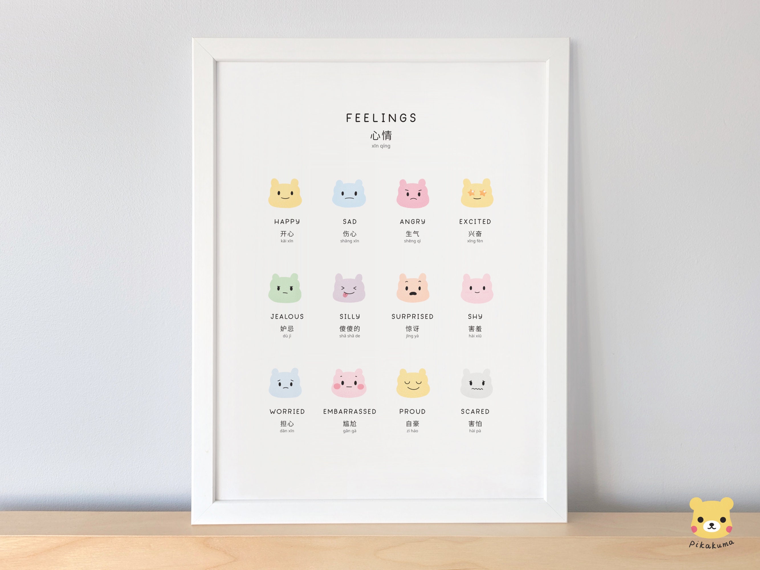 Set of 10 Bilingual Chinese Educational Posters, Simplified Chinese ...