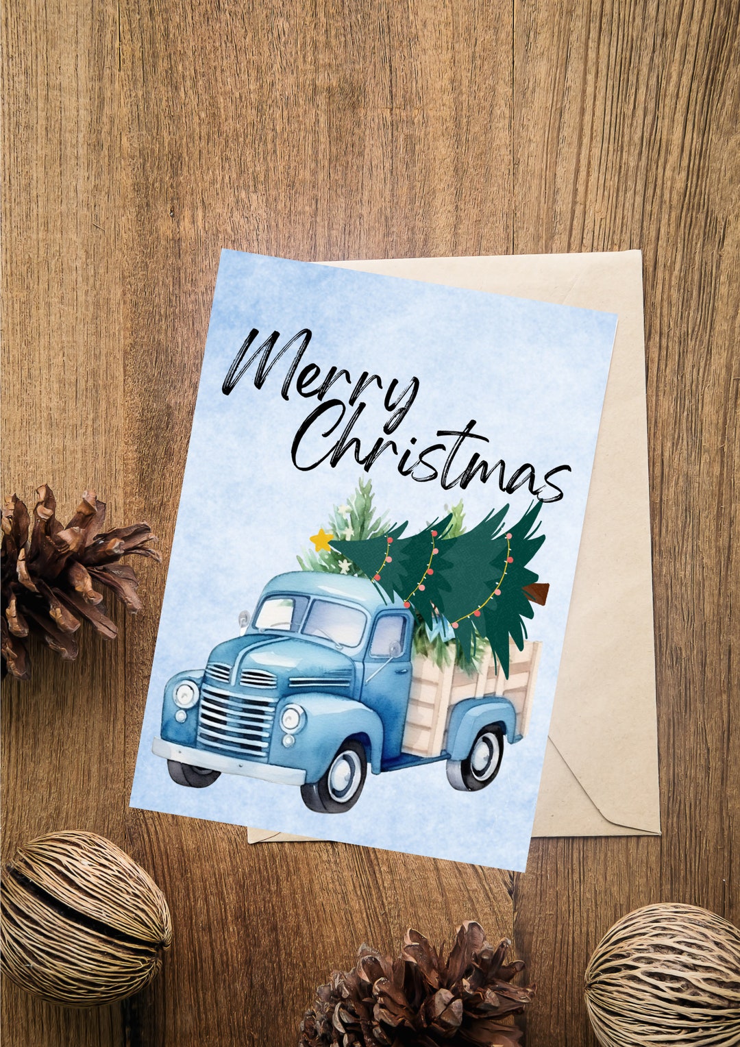 Christmas Digital Greenting Card Printable and Editable - Etsy España