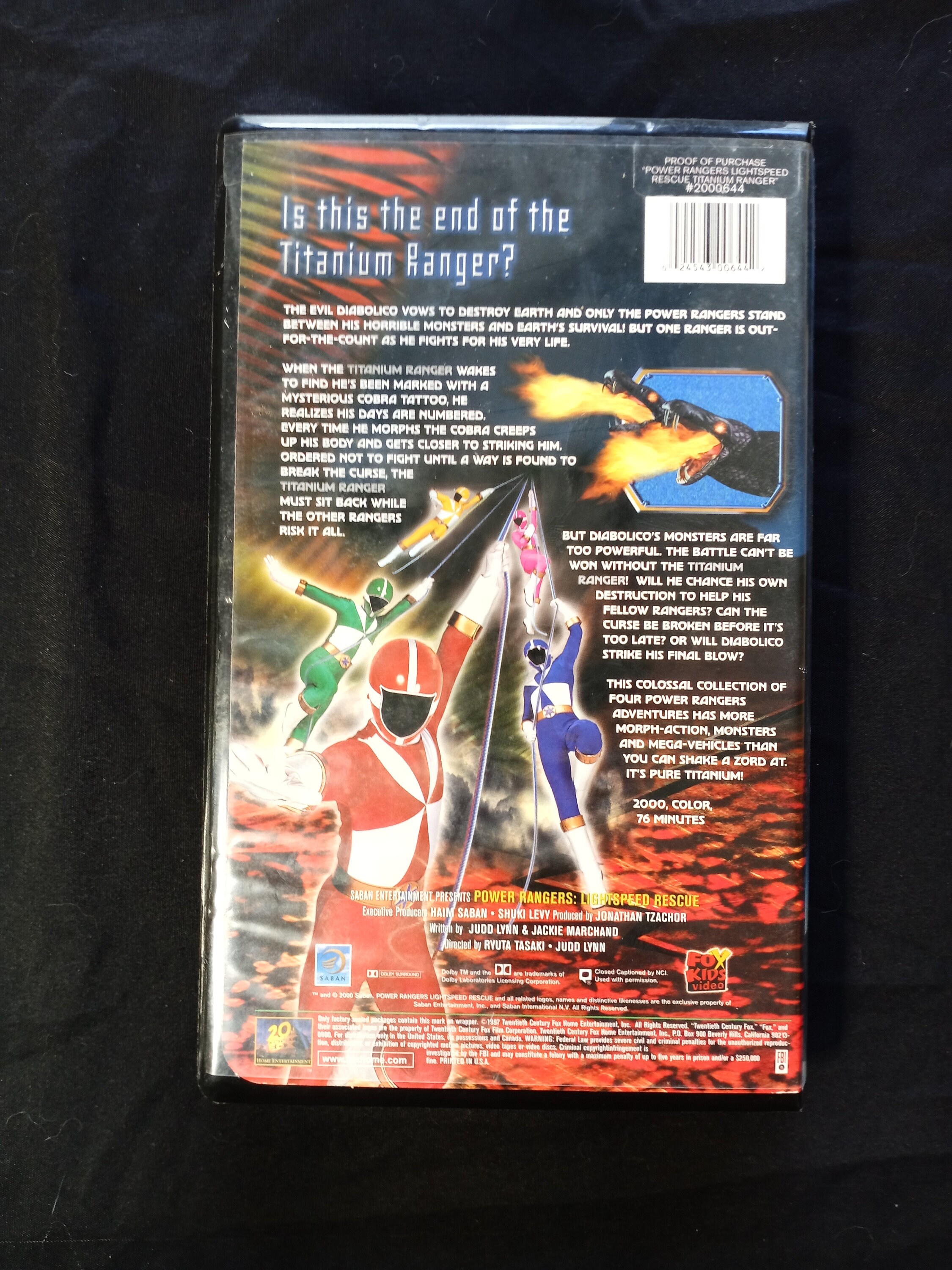 Power Rangers Double VHS Bundle magna Defender and Curse of - Etsy