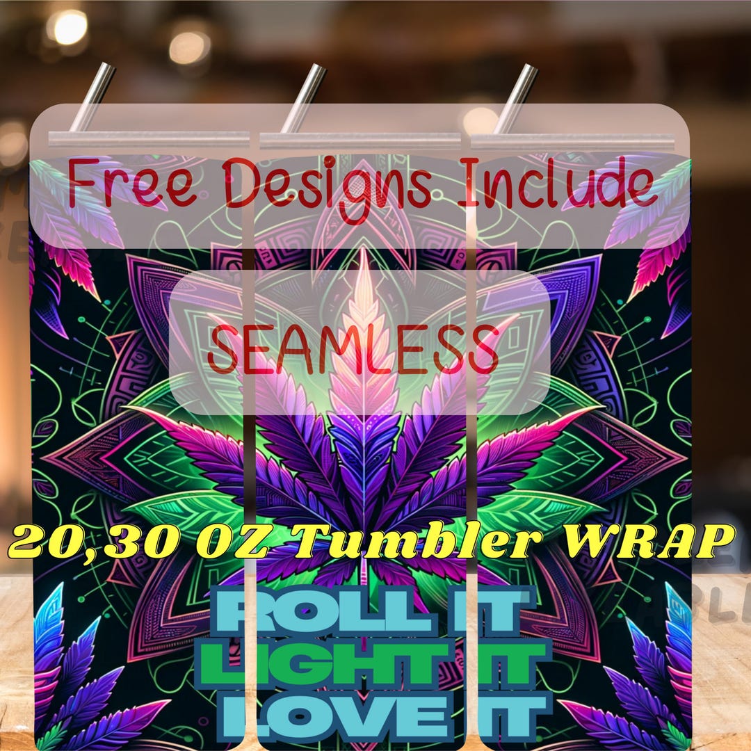 WEED Tumbler Bundle Wrap, Wee Ding ,20 Oz 30 Oz Skinny ,skinny Tumbler ...