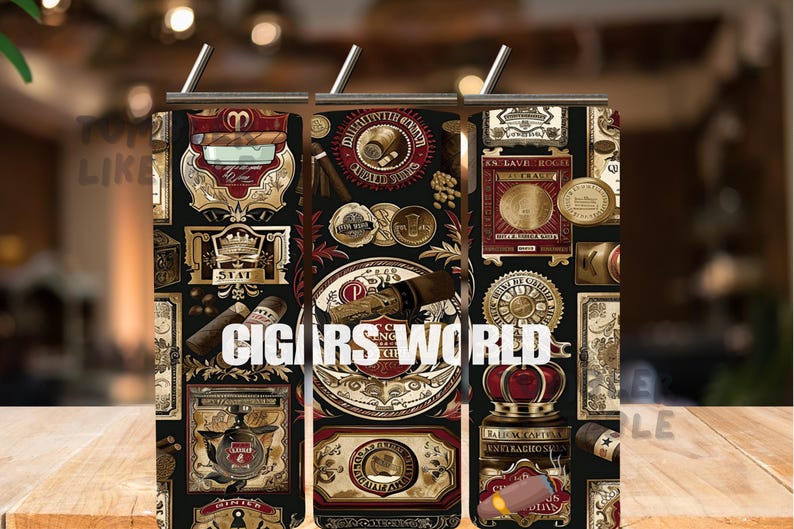 Cigar ,cigar World Wraps Tumbler Designs, 20oz 30 Oz Skinny Tumbler ...