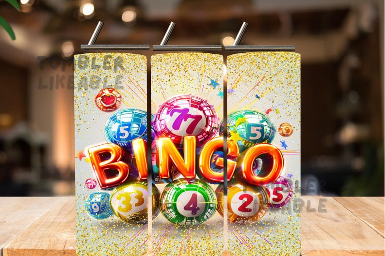 Bingo Tumbler Wrap PNG, Bingo 20 Oz 30 Oz Skinny Tumbler Sublimation ...