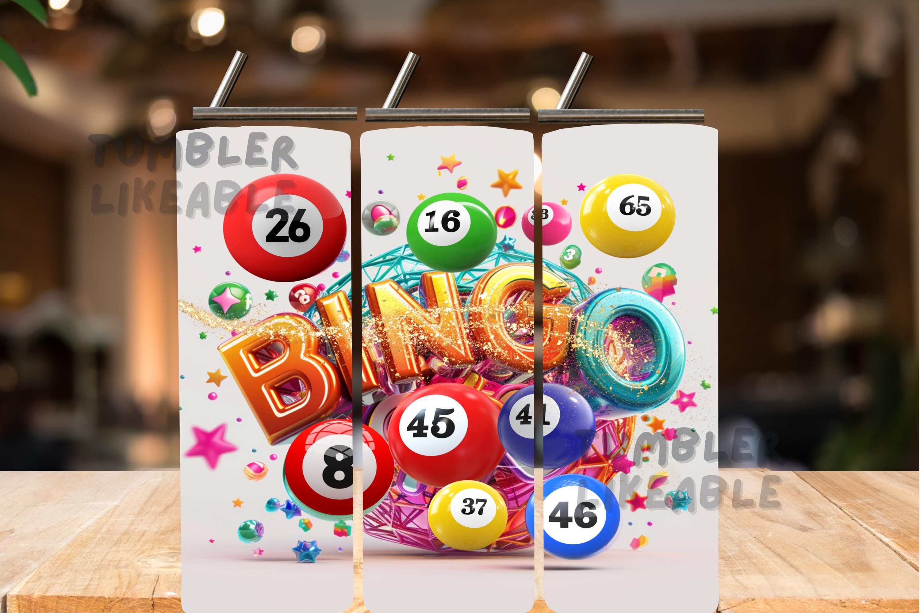 Bingo Bundle Tumbler Wrap PNG, Bingo 20 Oz 30 Oz Skinny Tumbler ...