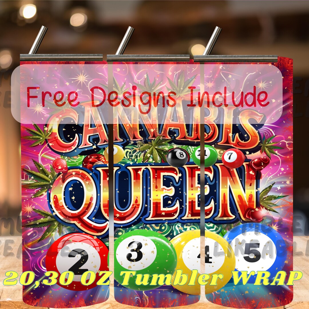 Weed,bingo Tumbler Wrap PNG, Bingo 20 Oz Skinny Tumbler Sublimation ...