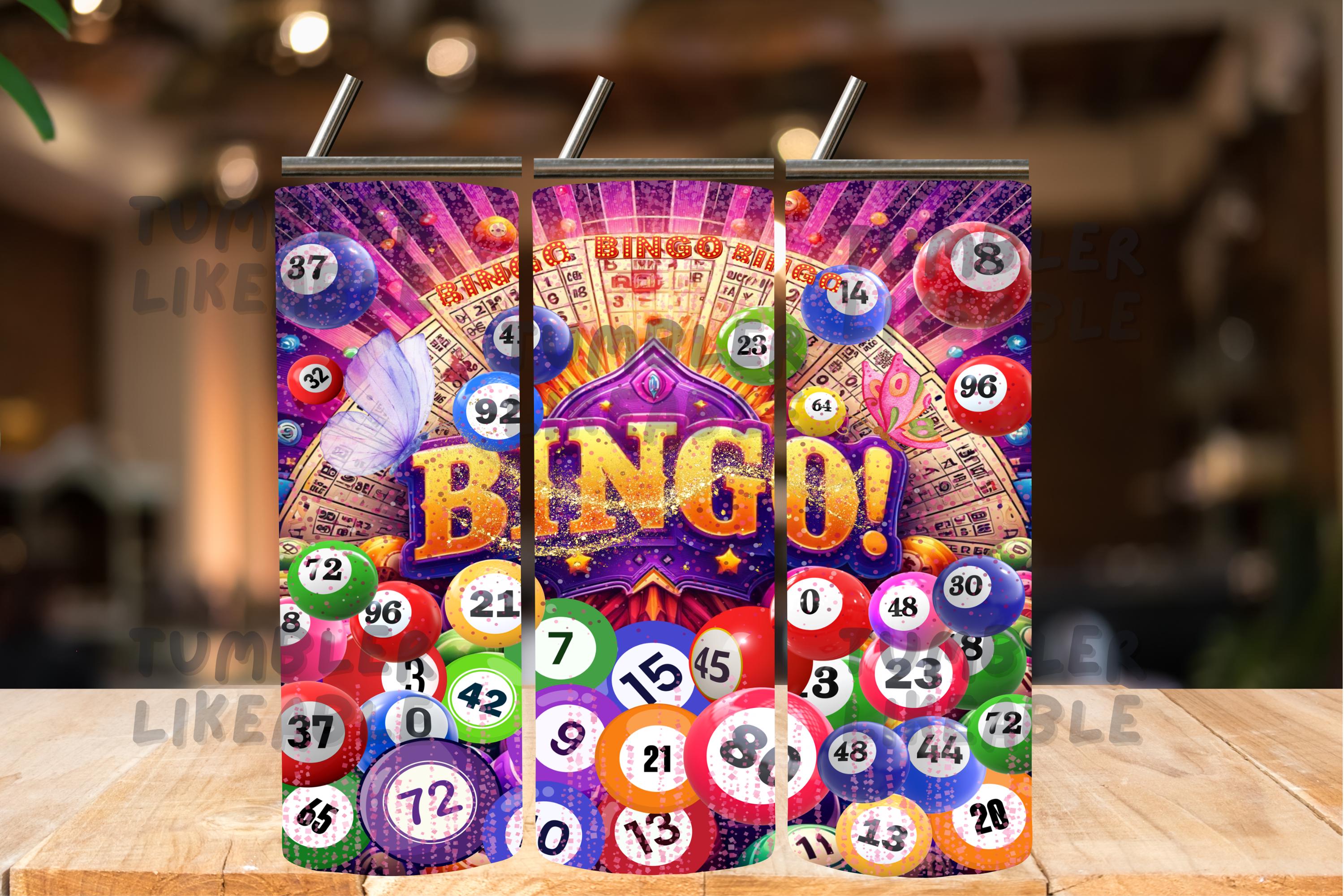 Bingo Tumbler Wrap Bundle: 20 Oz Skinny Tumbler Sublimation Design (PNG ...