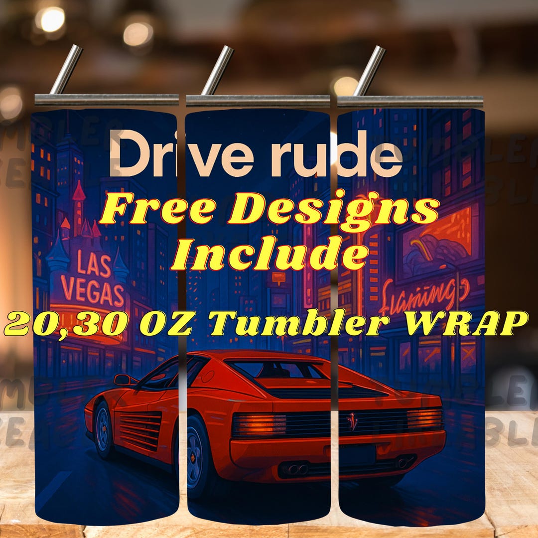 Drive Rude – Retro Ferrari Night Drive Through Neon Las Vegas ...
