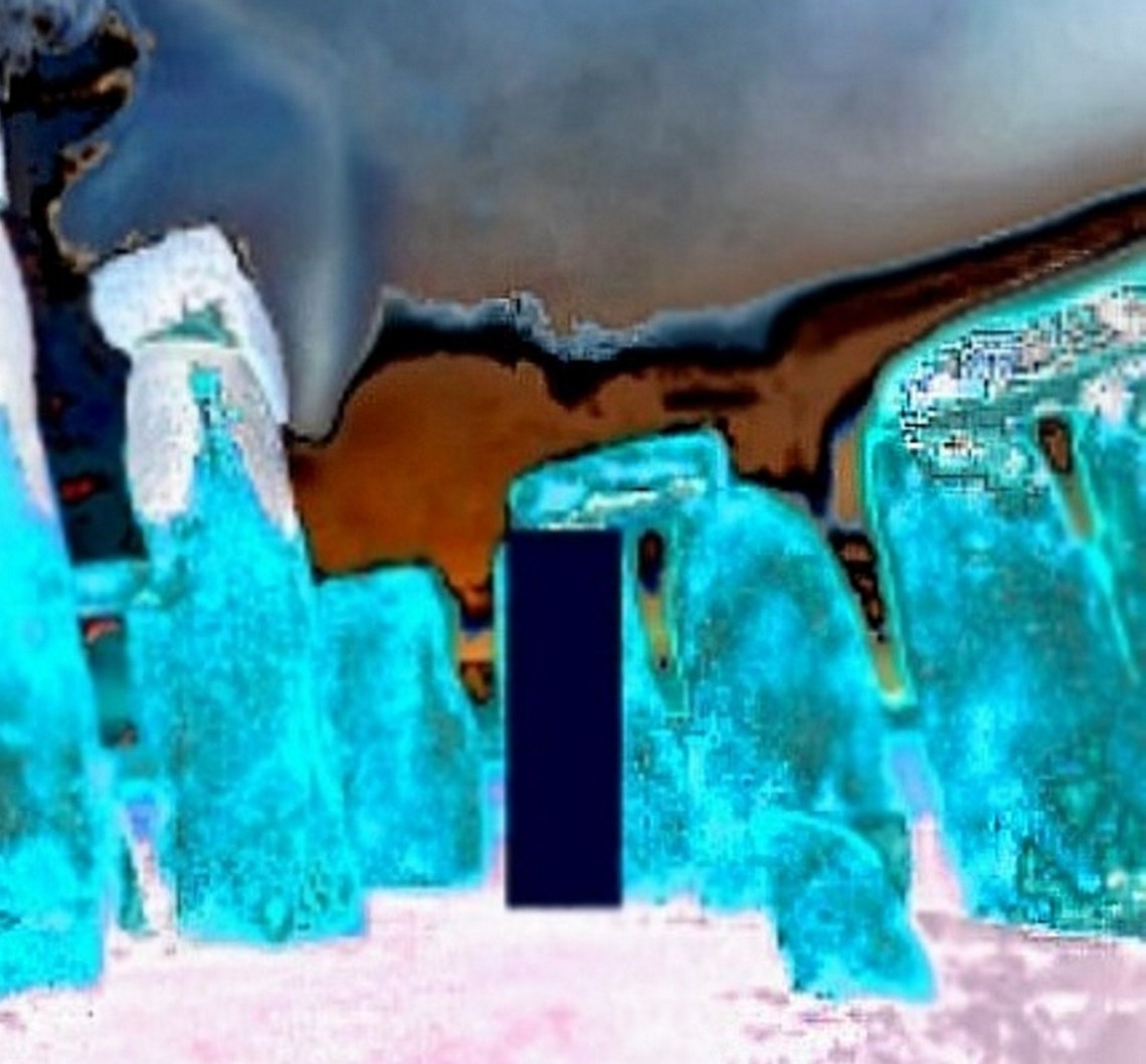 Surreal Art Print Stonehenge Under Water Futuristic Armageddon - Etsy