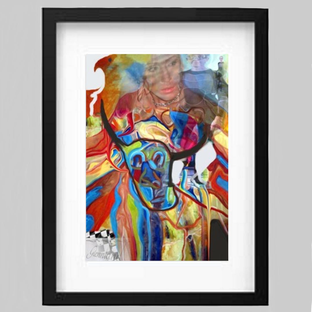 Sexy Biker Girl Abstract Wall Art Print - Etsy