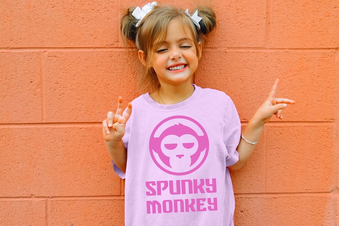 SPUNKY MONKEY Trendy Comfort Colors Youth Graphic Tee, Oversized T ...