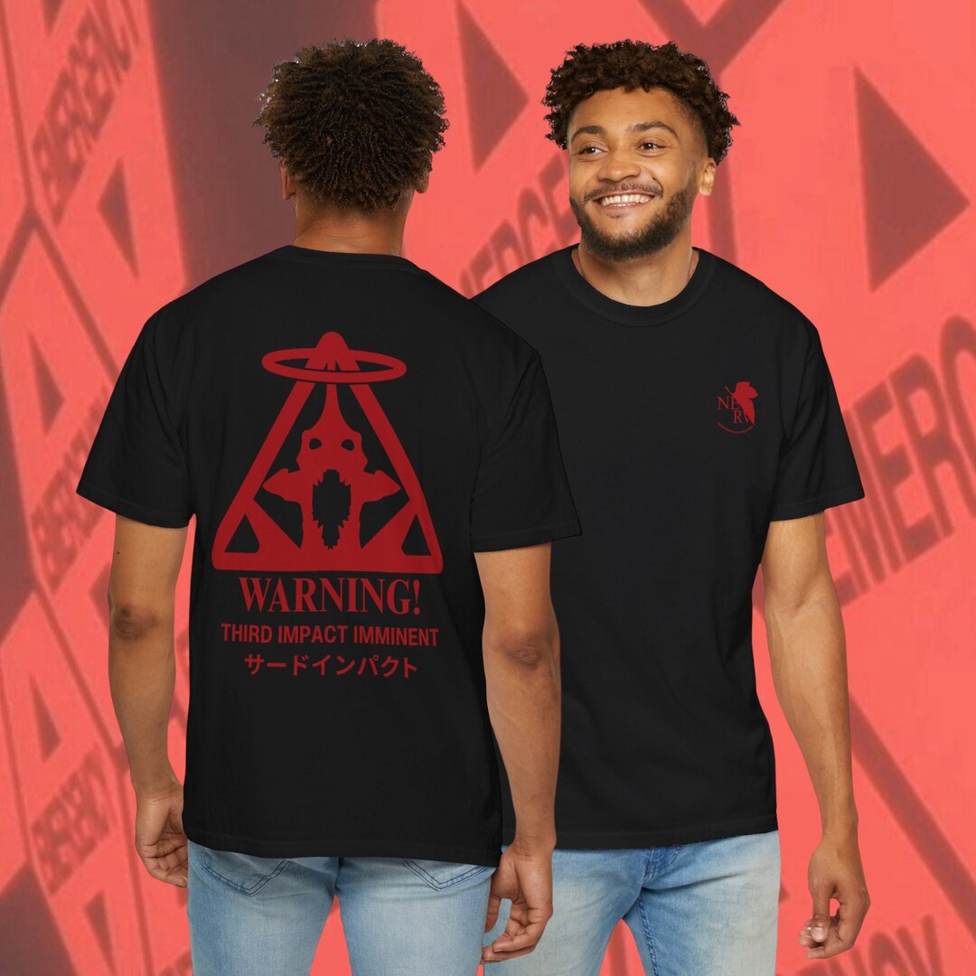 WARNING Third Impact Graphic Tees, NERV T-shirts, Anime Gift Shirts ...