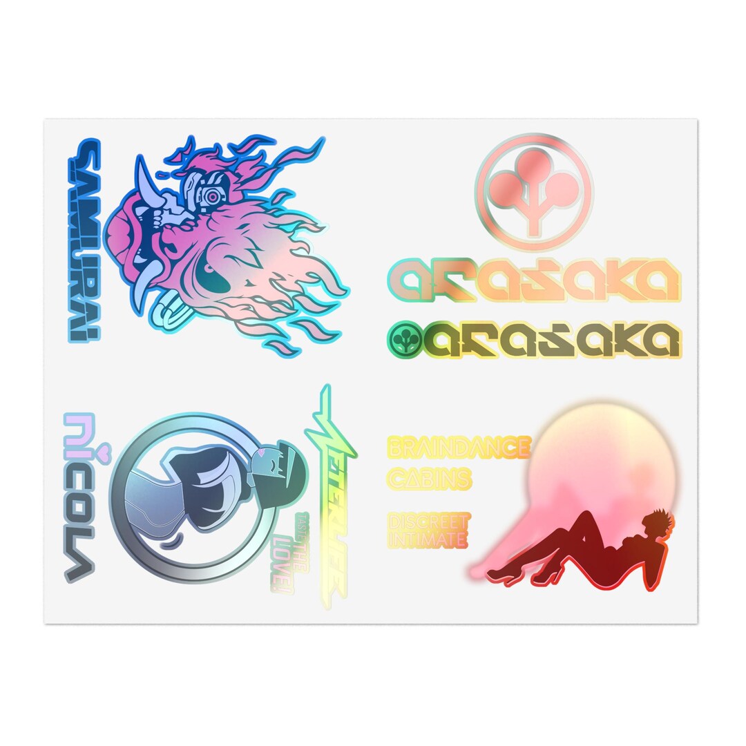 Dye-cut Vinyl Stickers, Holographic Sticker Sheets, AFTERLIFE, SAMURAI ...