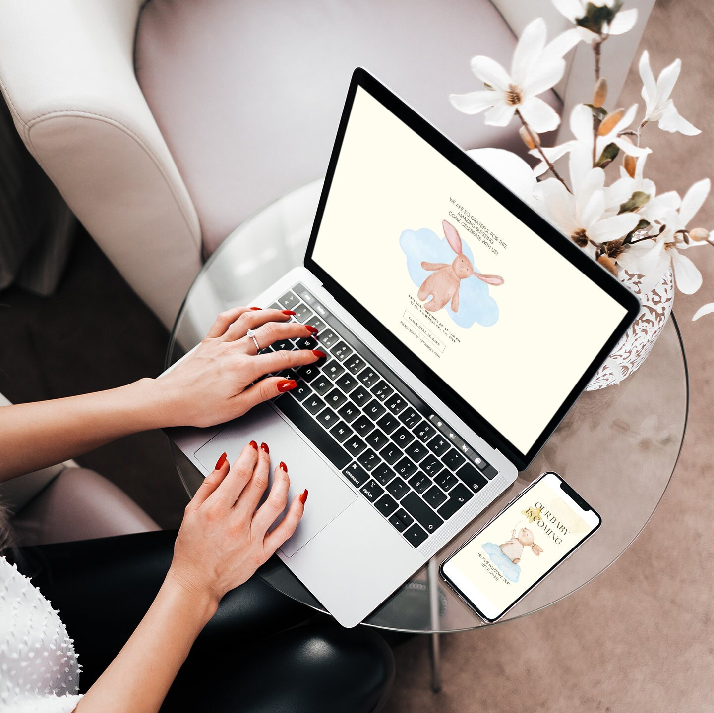 Baby Shower Website Template: RSVP, Gift Registry, Digital Invitation ...