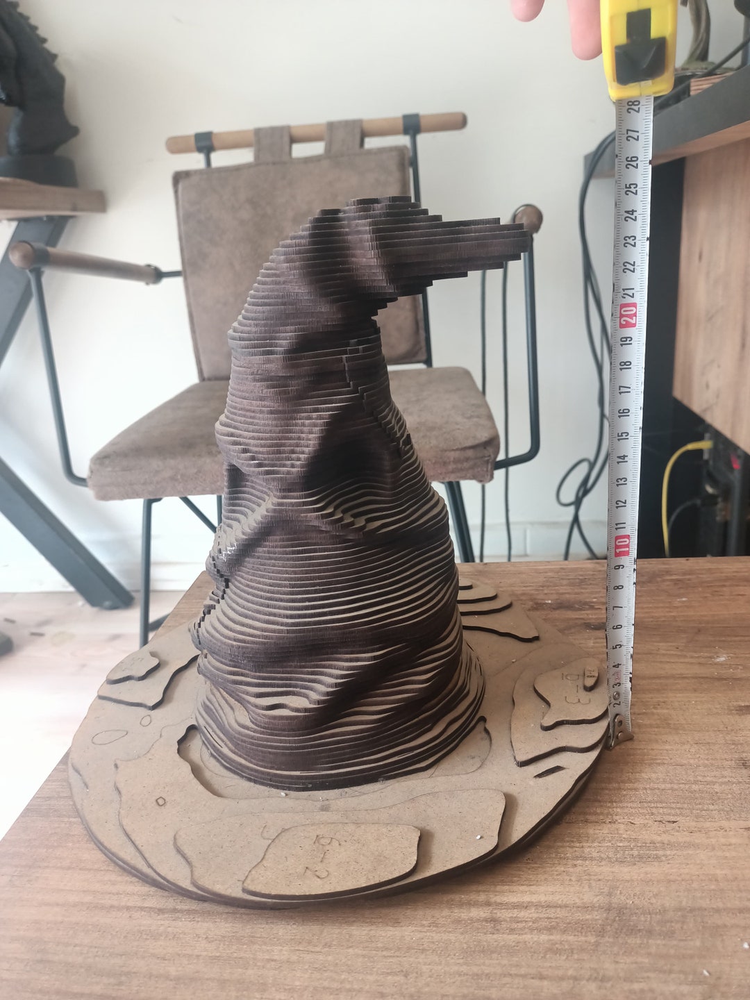 Harry Potter Sorting Hat 3d Wooden Sorting Hat Fanmade - Etsy