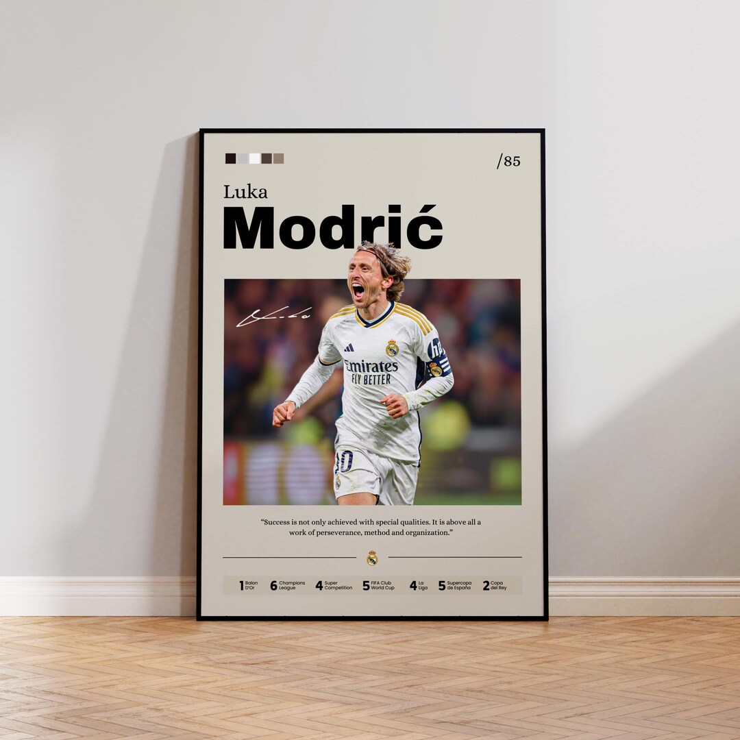 Luka Modric Poster, Soccer Star Print, Football Decor, Sports ...