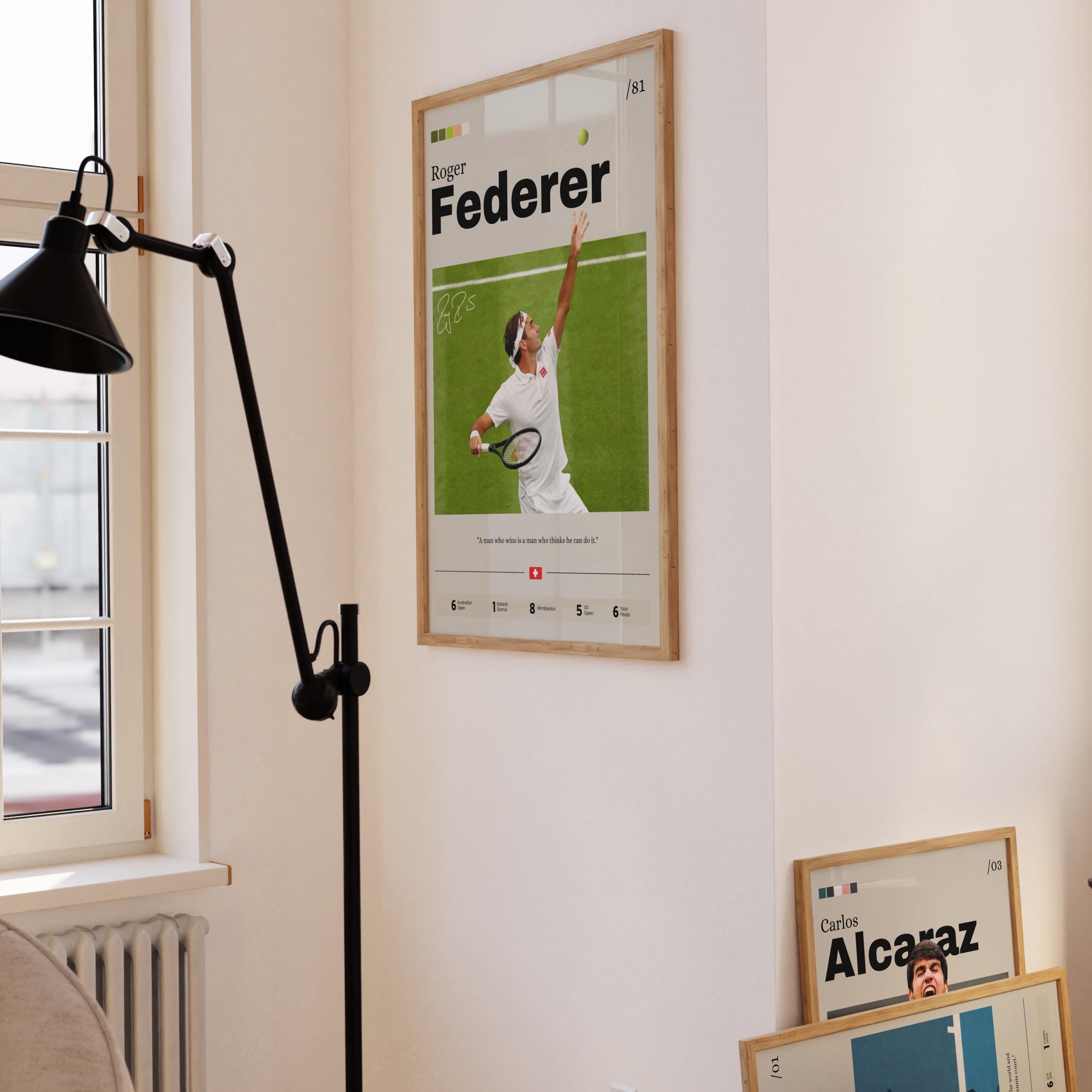 Roger Federer Poster, Tennis Print, Federer Print Decor, Tennis Legend ...