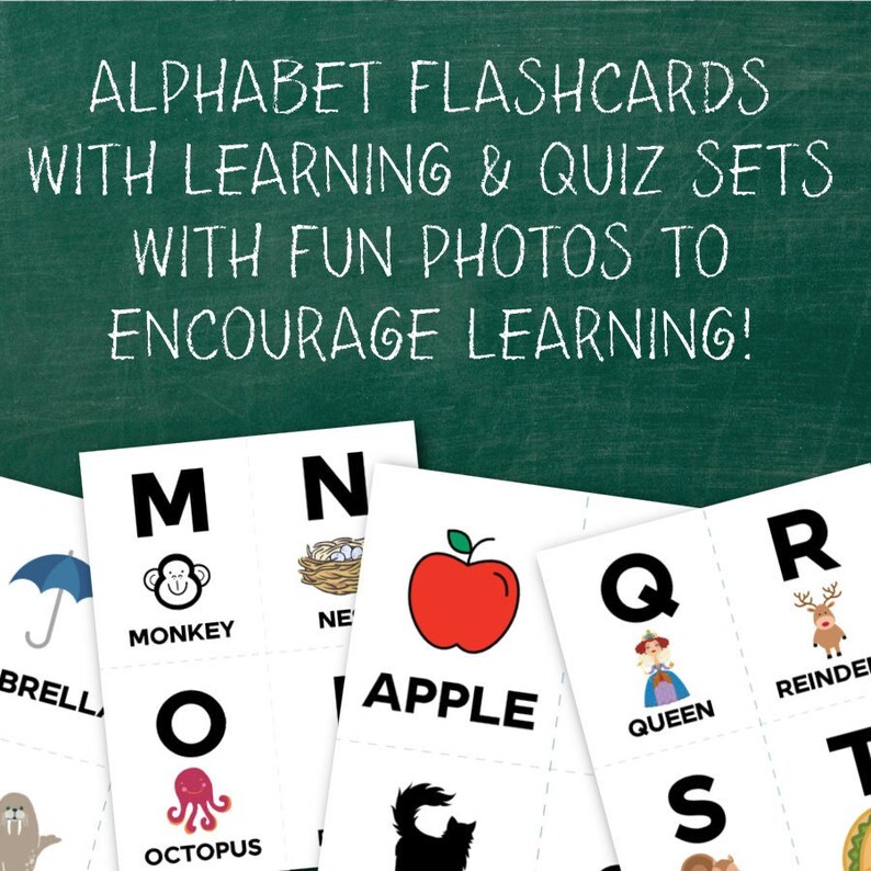 Alphabet Flashcards TWO SETS With Unlimited Prints for Early Learning ...