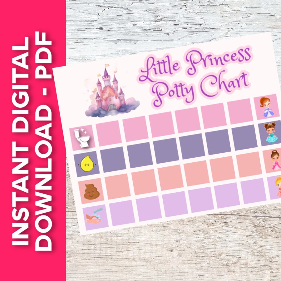 Little Princess Potty & Toilet Training Chart: Majestic Castle ...