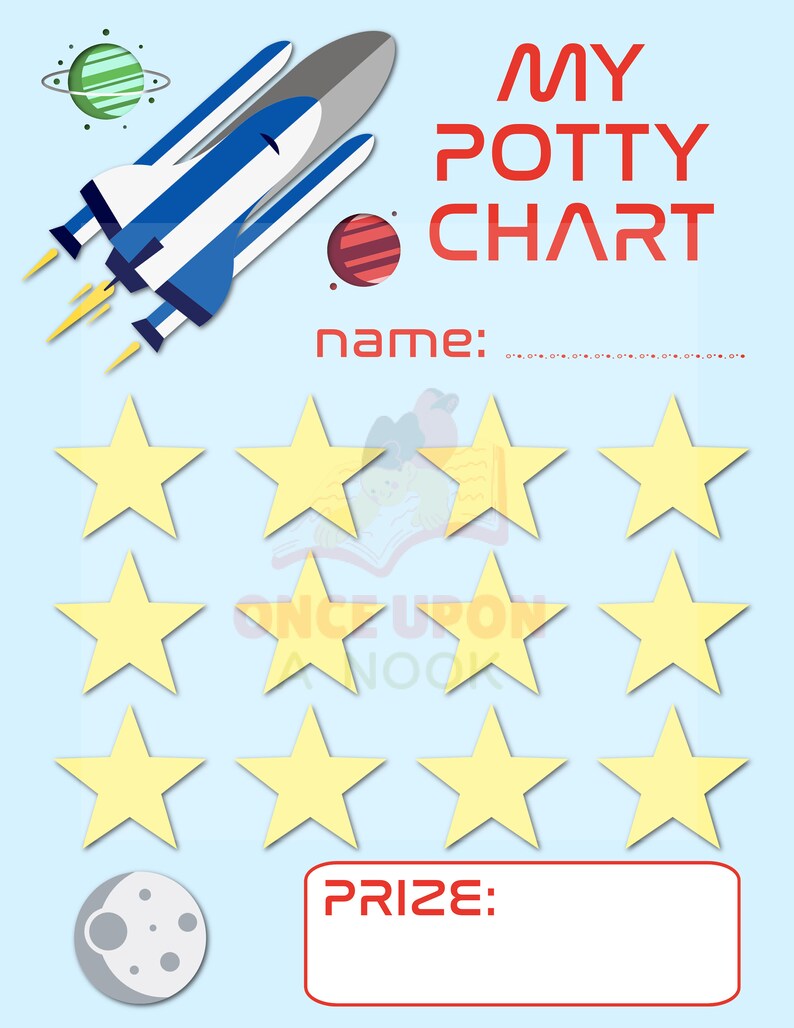 Space Explorer Potty Chart - Galactic Journey for Early Learning ...