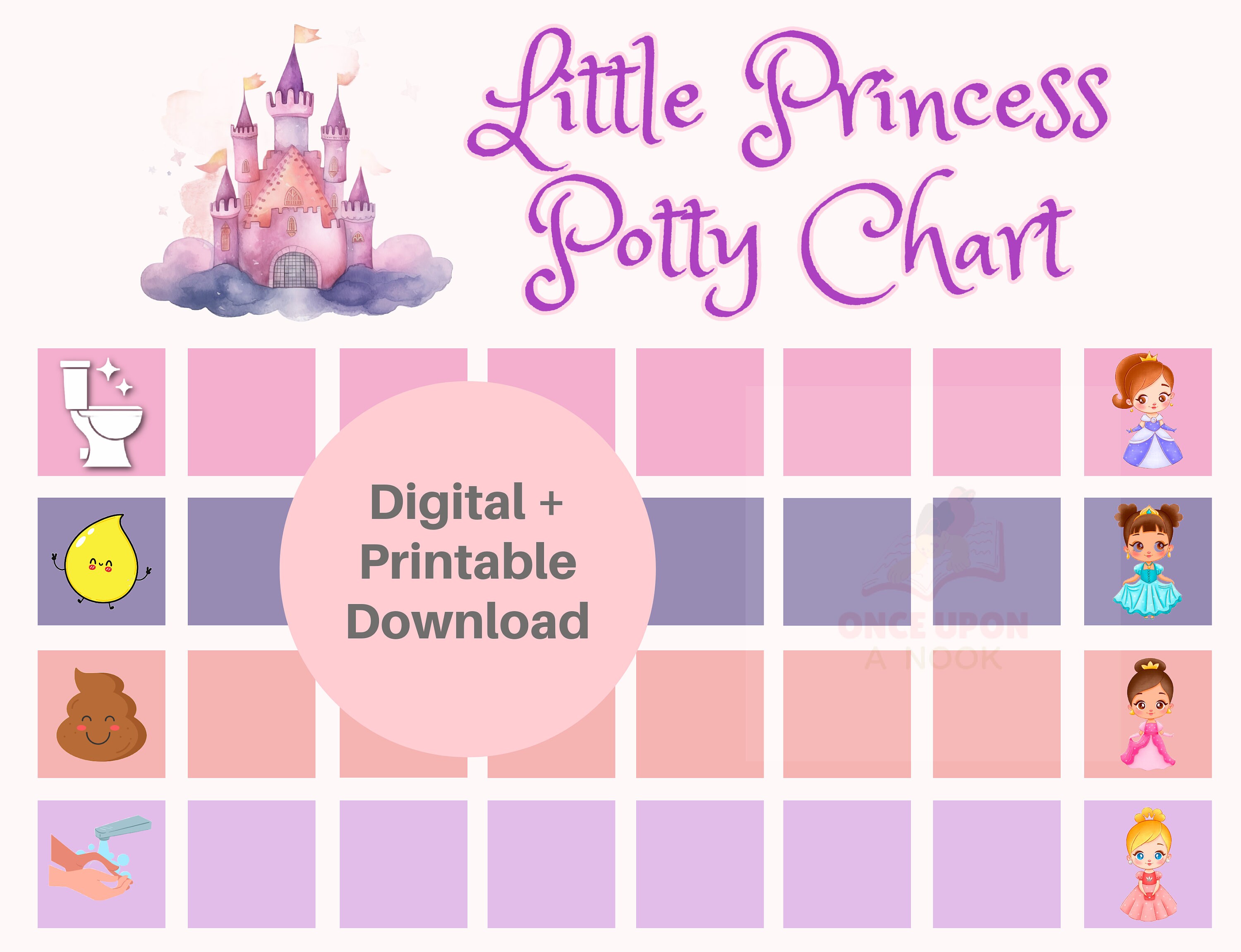 Little Princess Potty & Toilet Training Chart: Majestic Castle ...