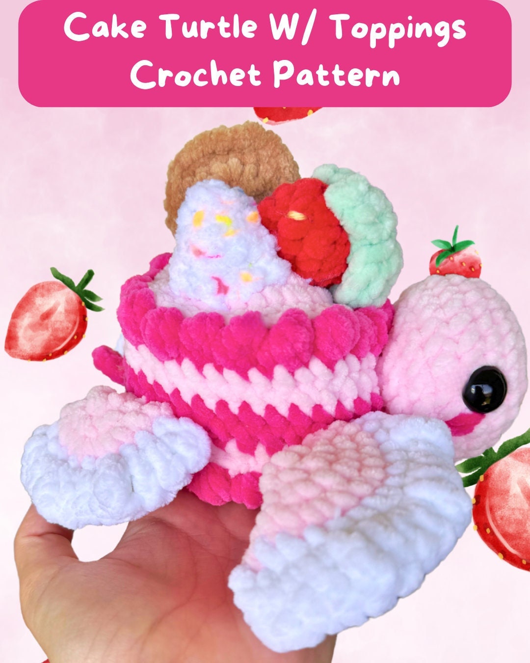 Cake Turtle With Toppings Crochet Pattern - Etsy