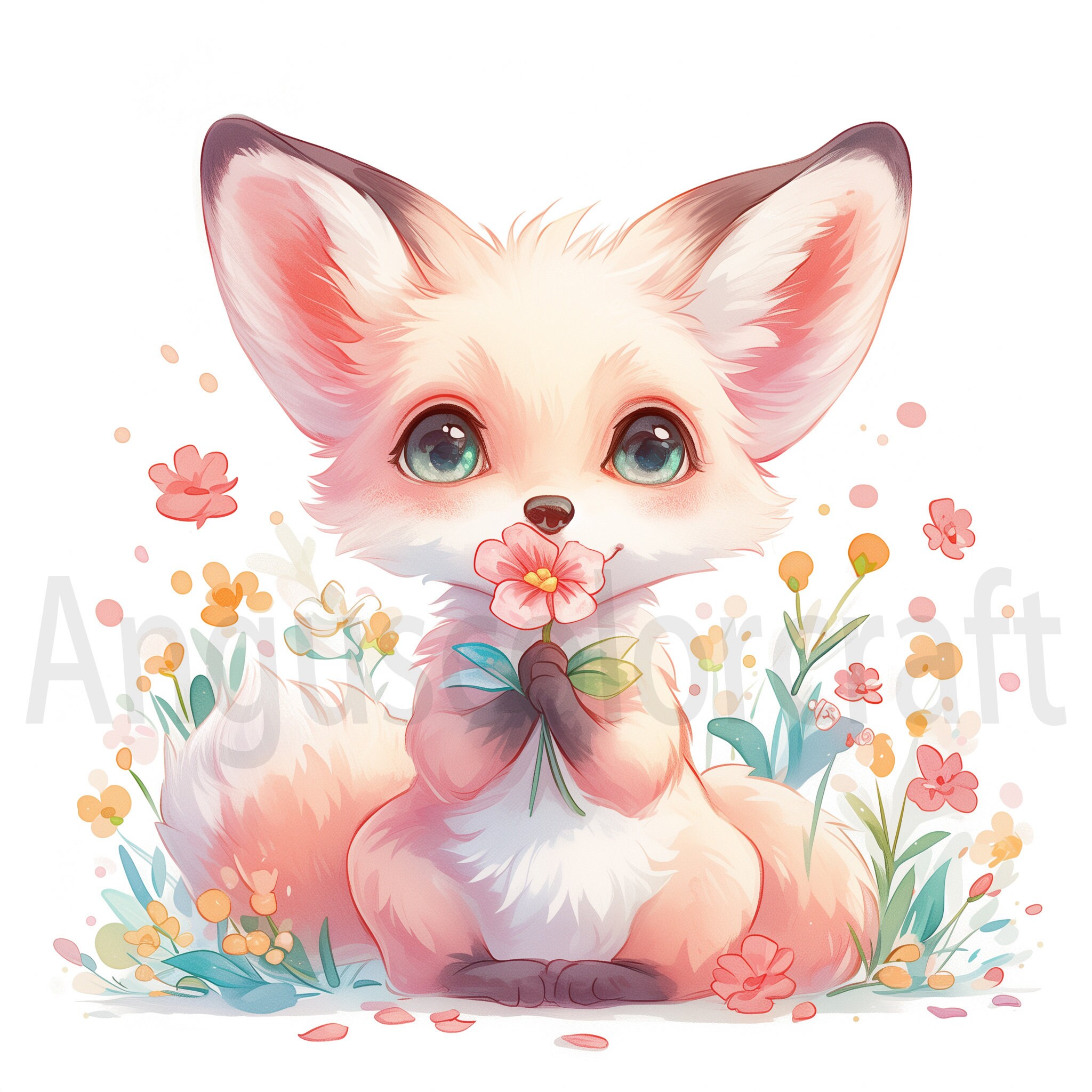 Cute Fox Clipart Bundle 19 High Quality Jpgs, Commercial Use, Memory ...
