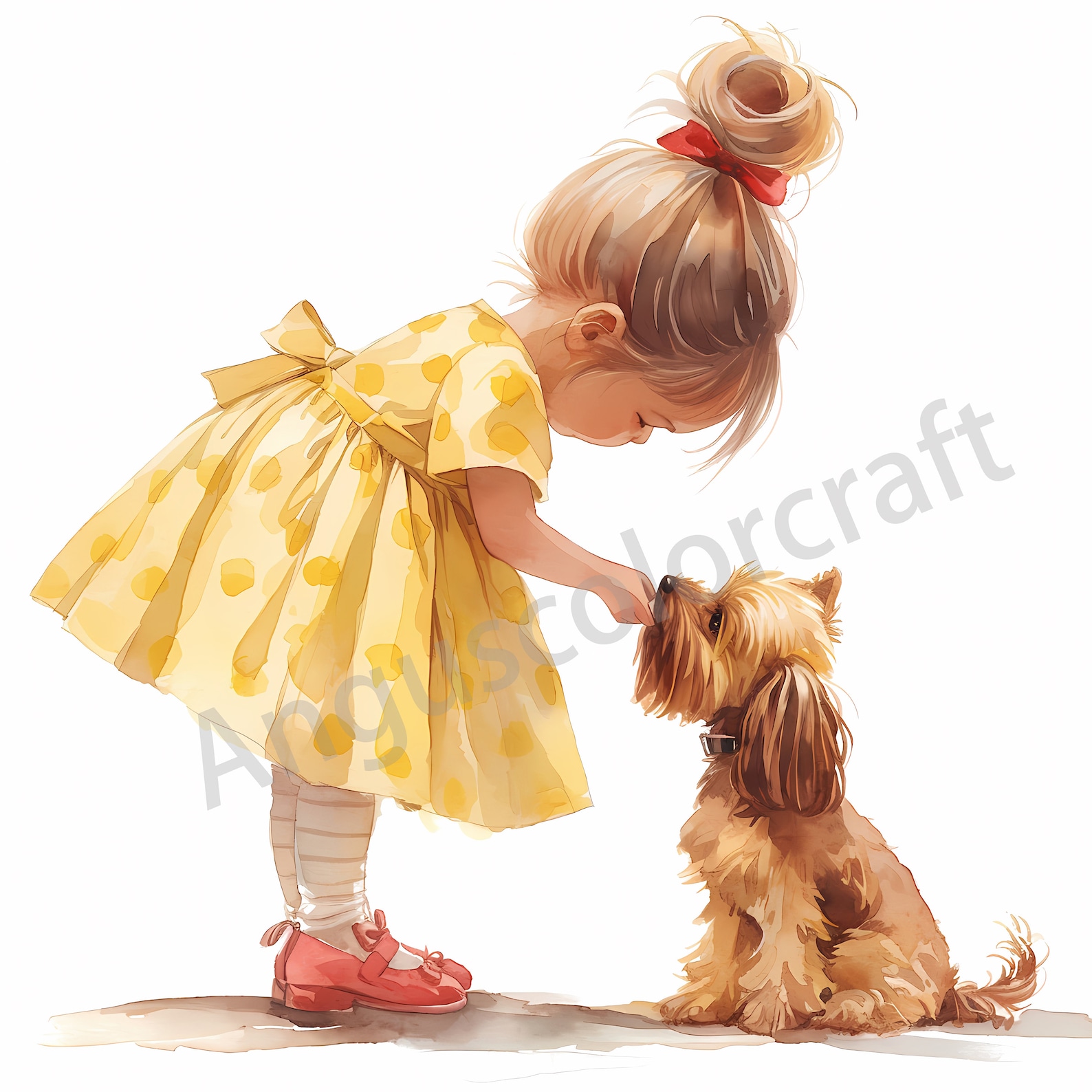 12 Best Friends Girl With Dog Clipart jpgs, Dog Lover, Cute Baby Girl ...