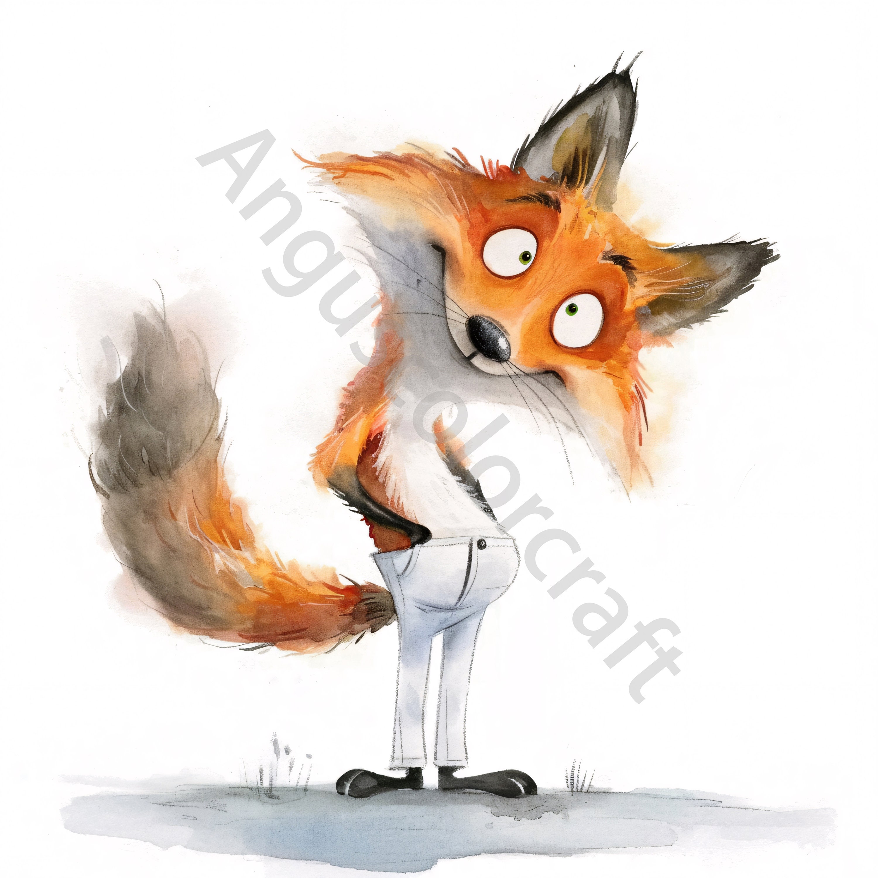 13 Jpgs Funny Fox Clipart, Commercial Use, Whimsical Ephemera ...