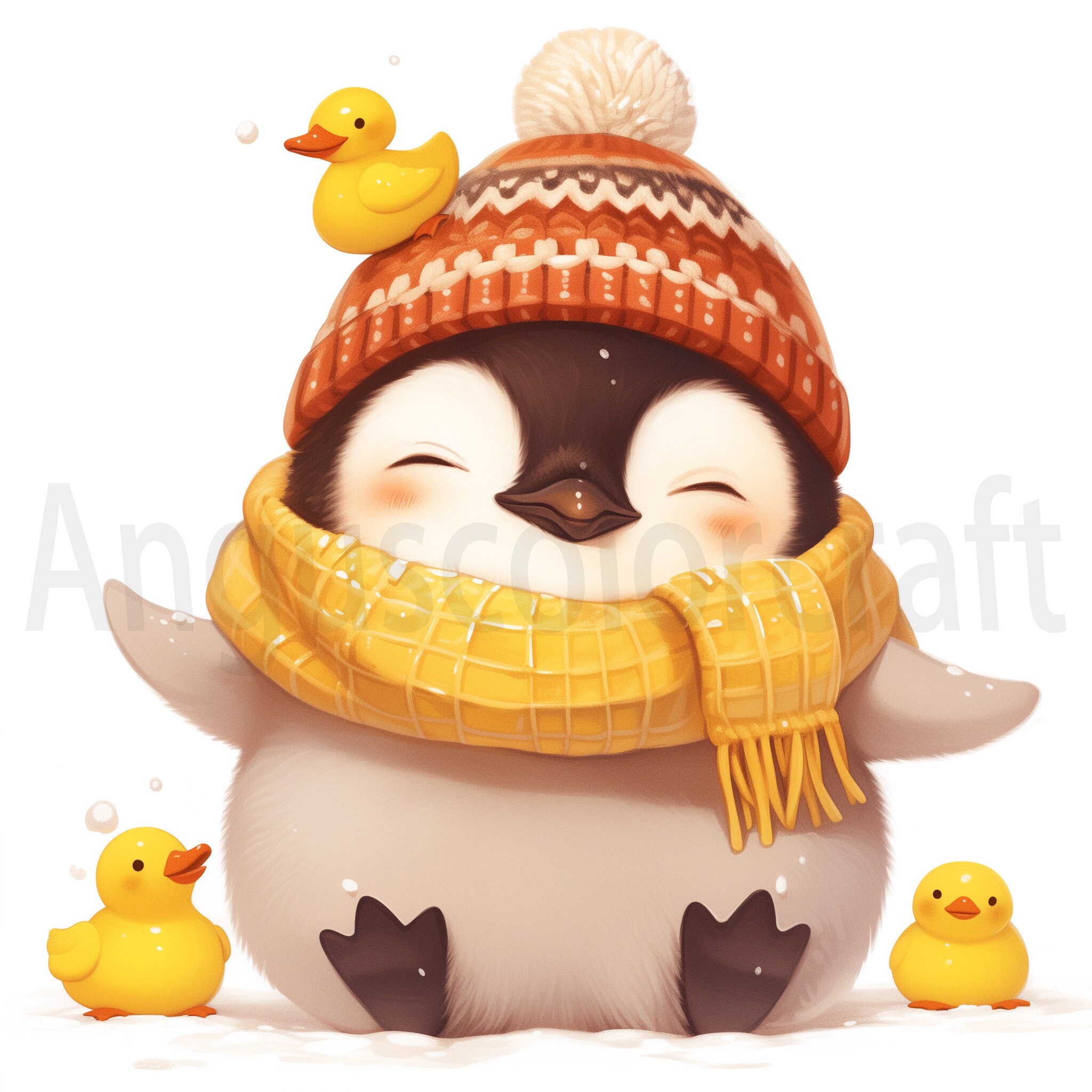 21 Cute Penguin Clipart Bundle, Cute Penguin, Winter Clipart, Baby ...