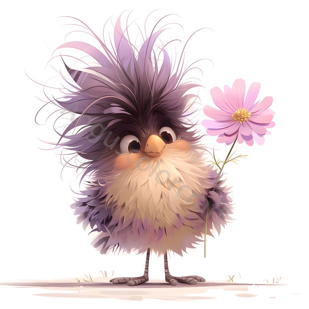 15 Cute Whimsical Bird Clipart, Funny Bird Clipart, High Quality Jpgs ...