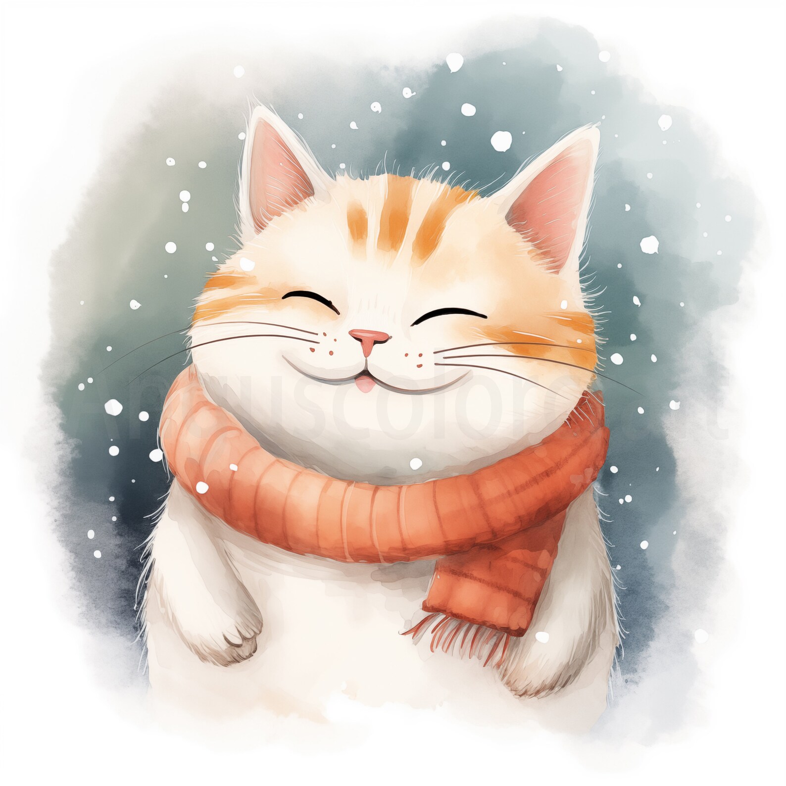 18 Watercolor Cute Cat Clipart Cat Lover Clipart for Cat Owner ...