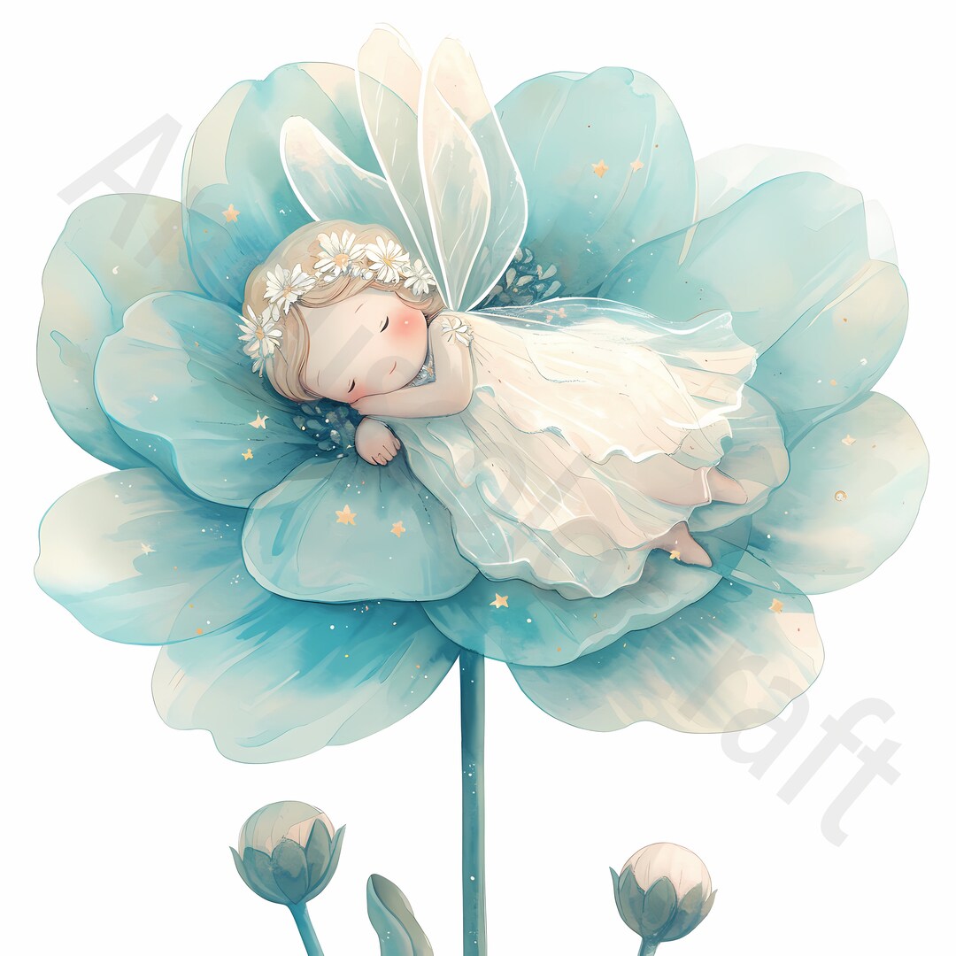 13 Cute Fairy Clipart, Flower Fairies Clipart, Printable Watercolor ...