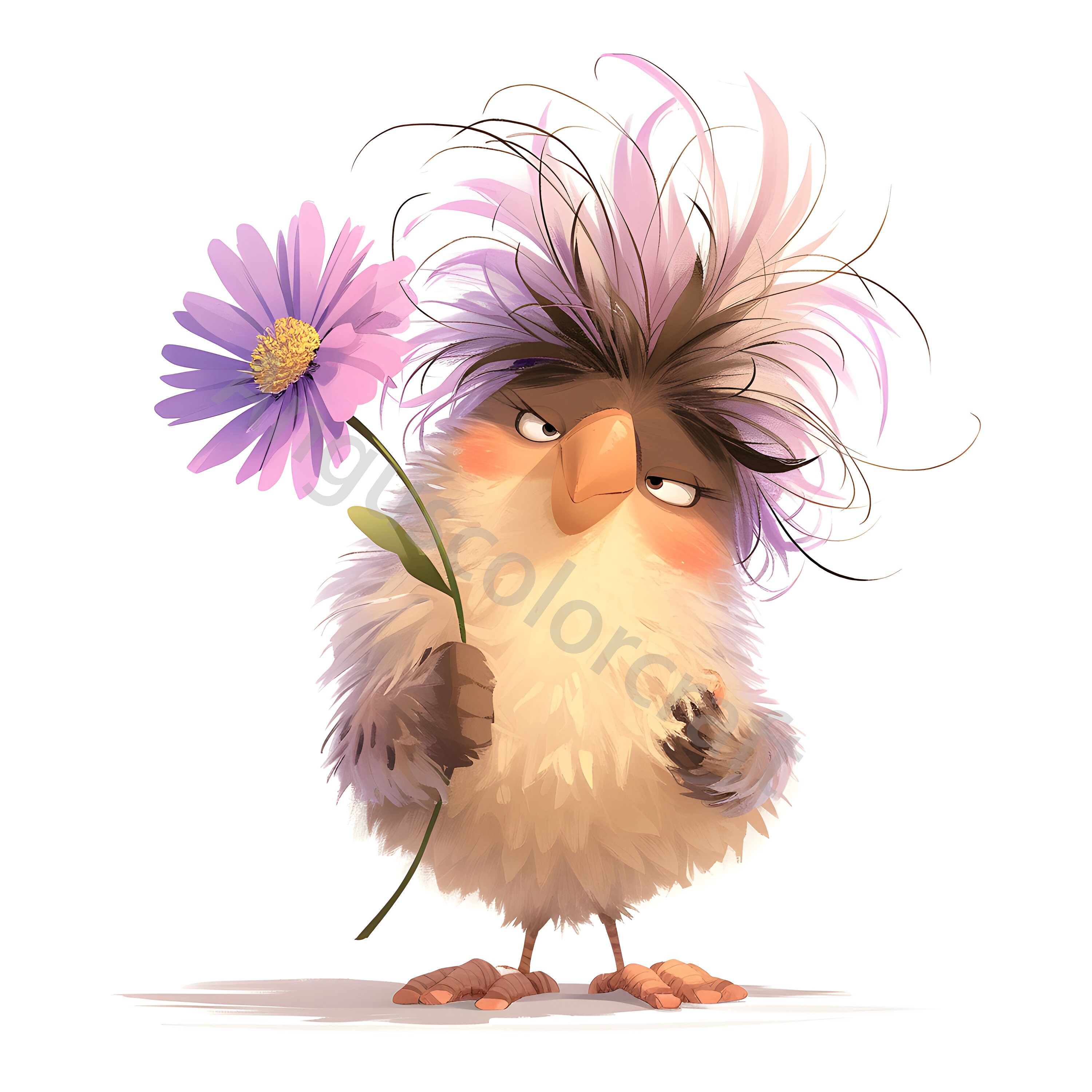 15 Cute Whimsical Bird Clipart, Funny Bird Clipart, High Quality Jpgs ...