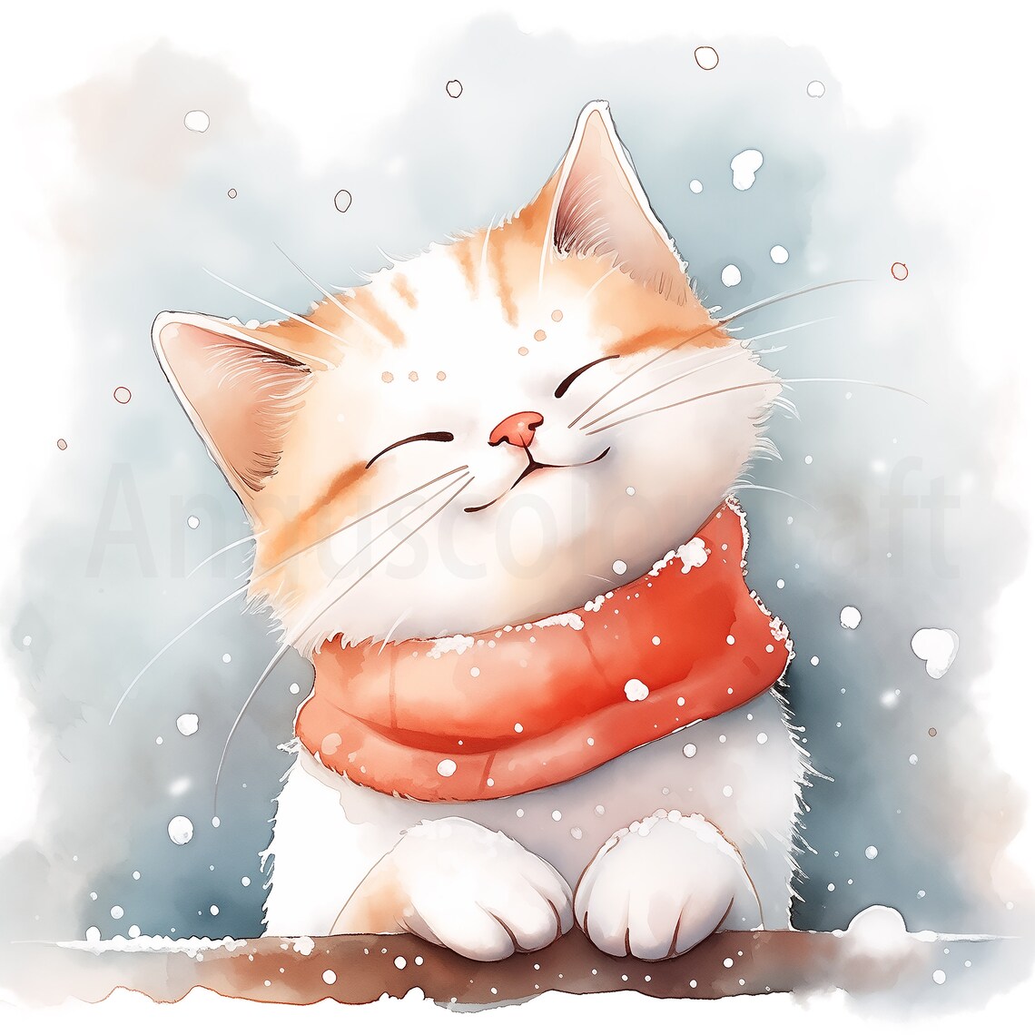 18 Watercolor Cute Cat Clipart Cat Lover Clipart for Cat Owner ...