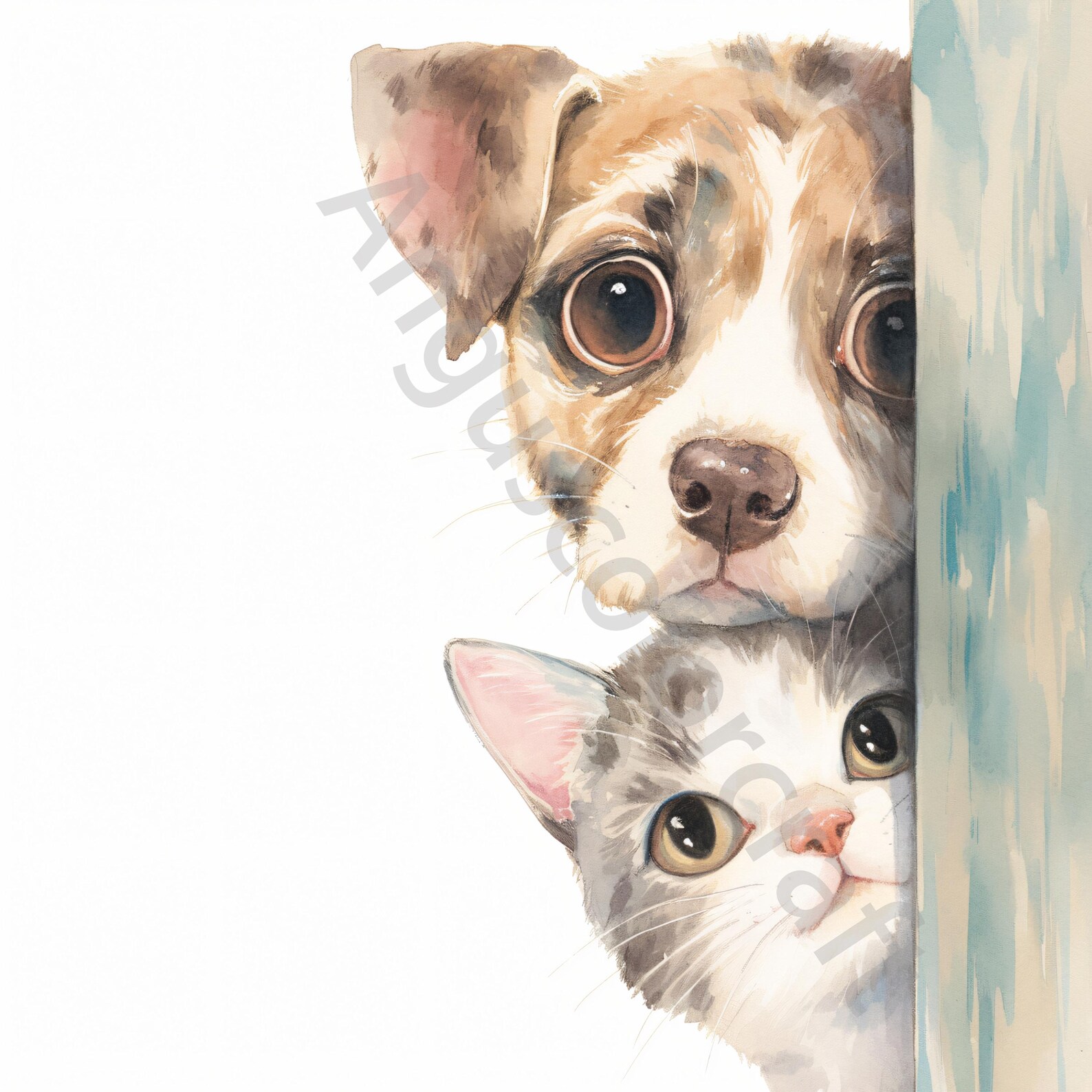 10 JPG Hide and Seek Clip Art, Watercolor Clipart, Junk Journal ...