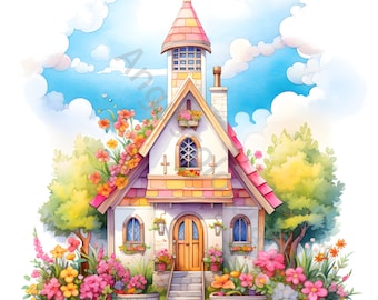 Old Red Barn Clipart Bundle 10 High Res Watercolor Jpgs for Junk Journaling, Scrapbooking, Paper ...