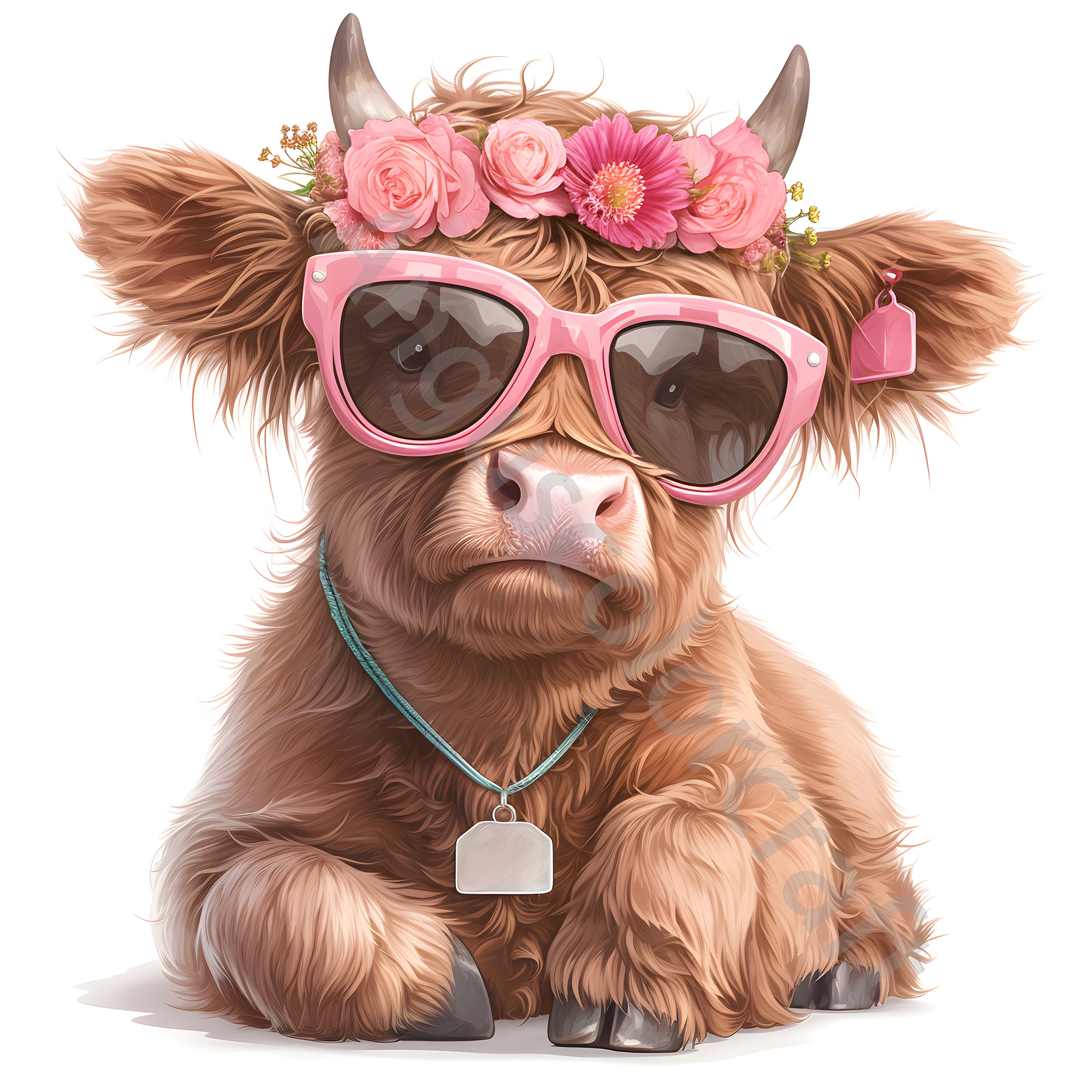 15 Highland Cow Clipart Bundle, Highland Calf Clipart, High Res Cow JPG ...