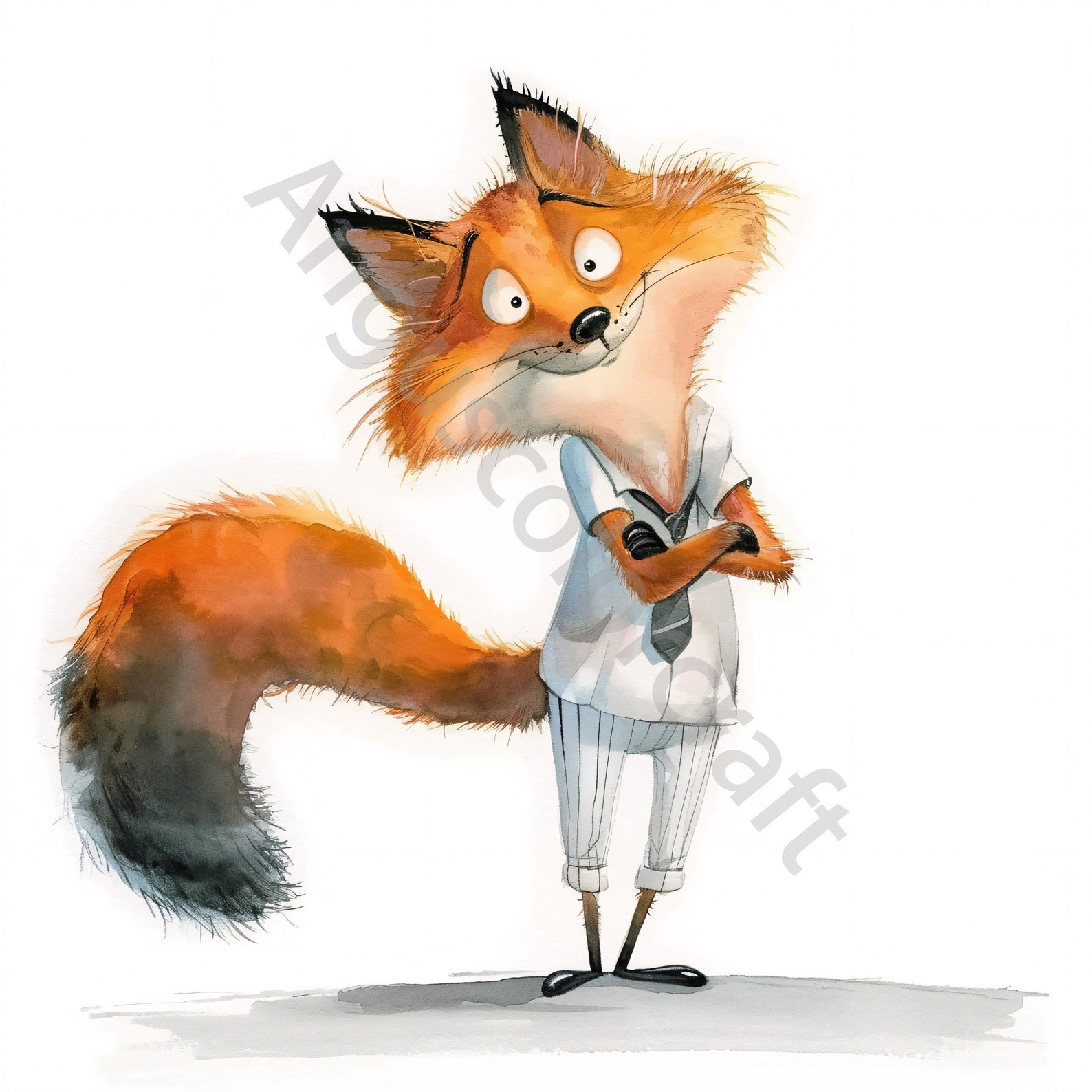 13 Jpgs Funny Fox Clipart, Commercial Use, Whimsical Ephemera ...