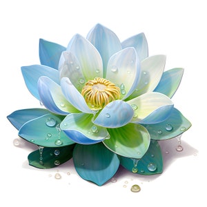 12 Watercolor Lotus Clipart, Water Lilies, Lotus Flower Art, Lotus ...