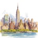 Watercolor New York City Clipart, 16 High-quality Images, Adorable ...