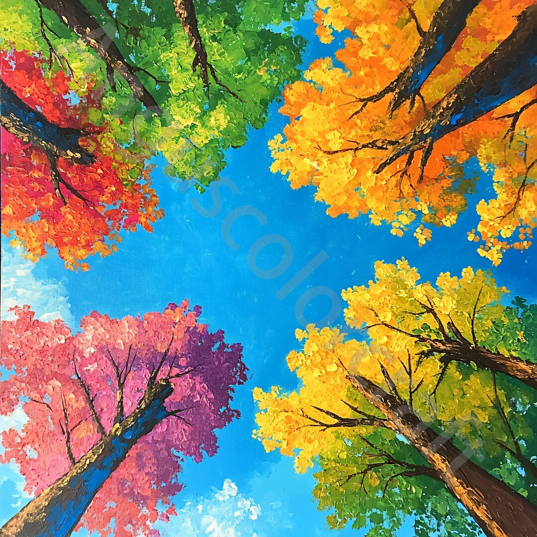 Whimsical Trees in Autumn Clipart Bundle 10 Watercolor Jpgs, Junk ...