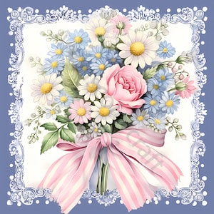 12 Pink Calico Paper Clip Art Bundle Watercolor Clipart JPG, Junk ...