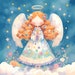 Whimsical Angel Clip Art 10 High Res Watercolor JPG for Junk Journaling ...