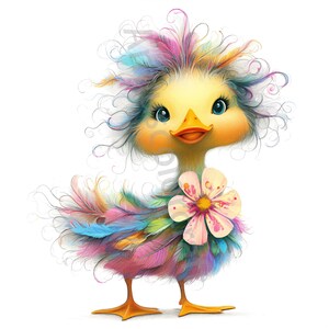 12 Quirky Duck Clip Art, Frazzled Duck, Watercolor Jpgs, Junk ...
